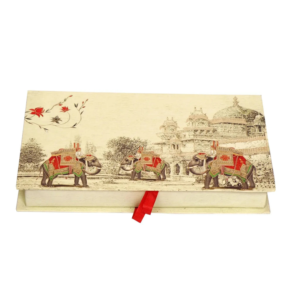 Grownex Packaging Elephant Print 4 Line Sweet Box - Eco-Friendly Design